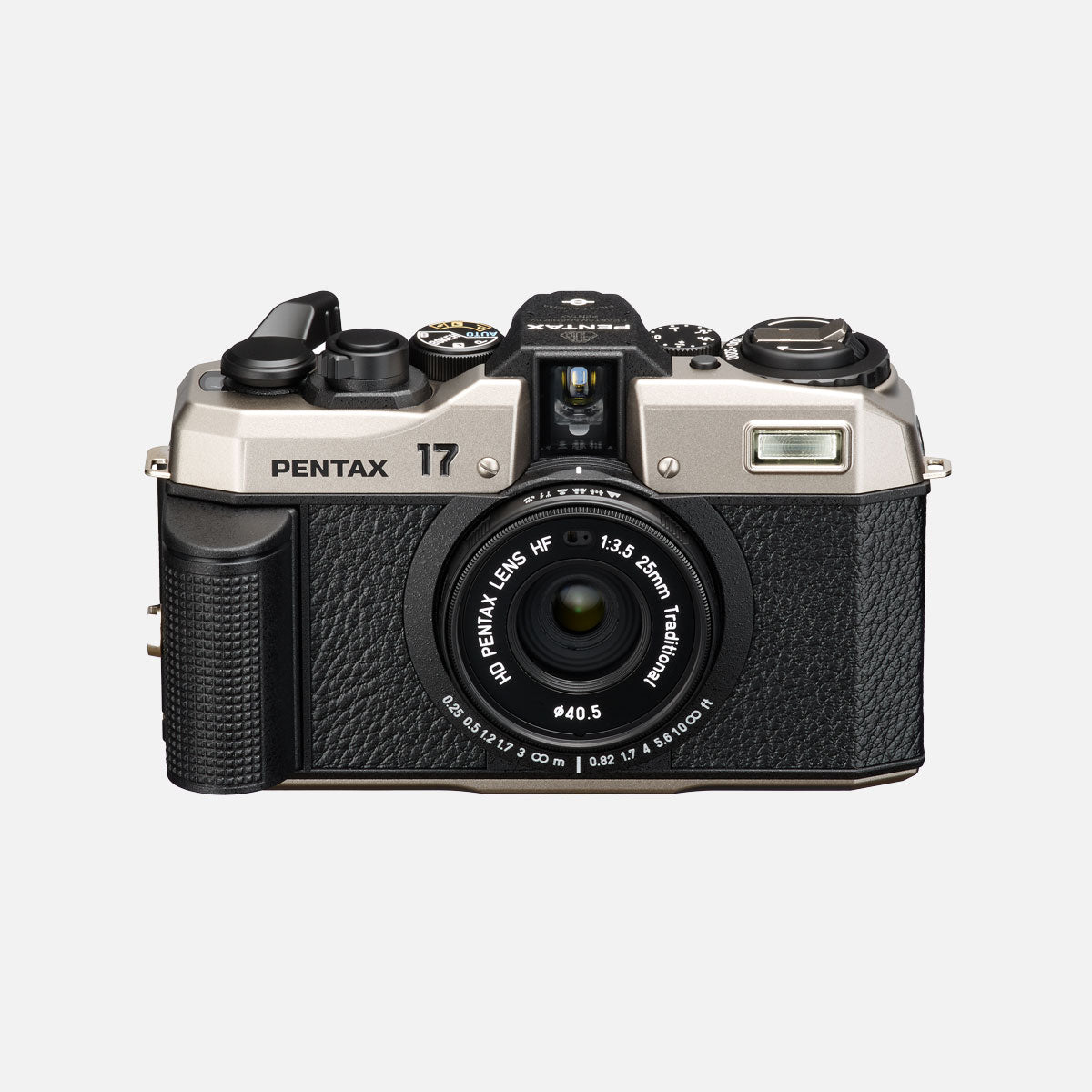 Compact film camera with fixed focal length, designed to capture half ...