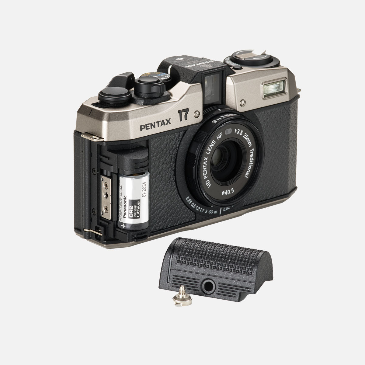 Compact film camera with fixed focal length, designed to capture half ...